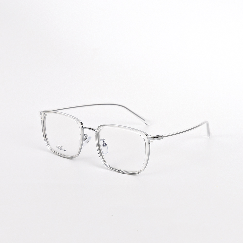 GỌNG KÍNH CẬN NHỰA CAO CẤP LÕI KIM LOẠI LM257 C19 BẠC TRONG - Kính Mắt Eye Plus - Đo & Cắt Kính ...